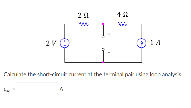 Solved Calculate the short-circuit current at the terminal | Chegg.com
