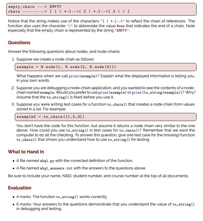 Solved a5q1.py file: import node as N def | Chegg.com