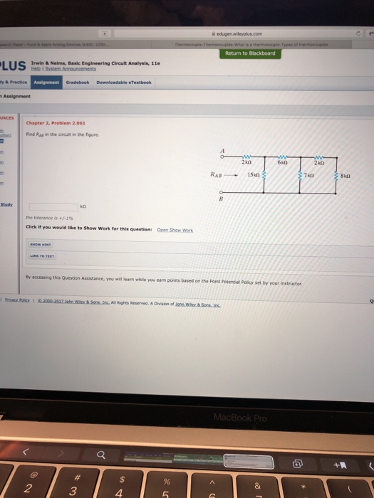Solved Return to Blackboard Irwin & Nelms, Basic Engineering | Chegg.com Solved Return to Blackboard Irwin & Nelms, Basic Engineering | Chegg.com