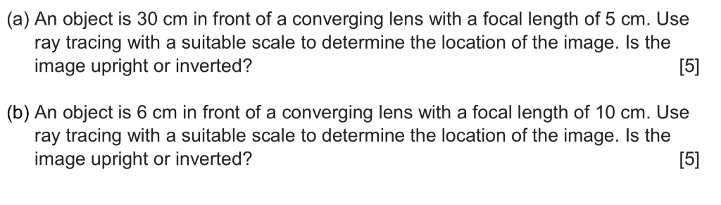 Solved (a) An object is 30 cm in front of a converging lens | Chegg.com