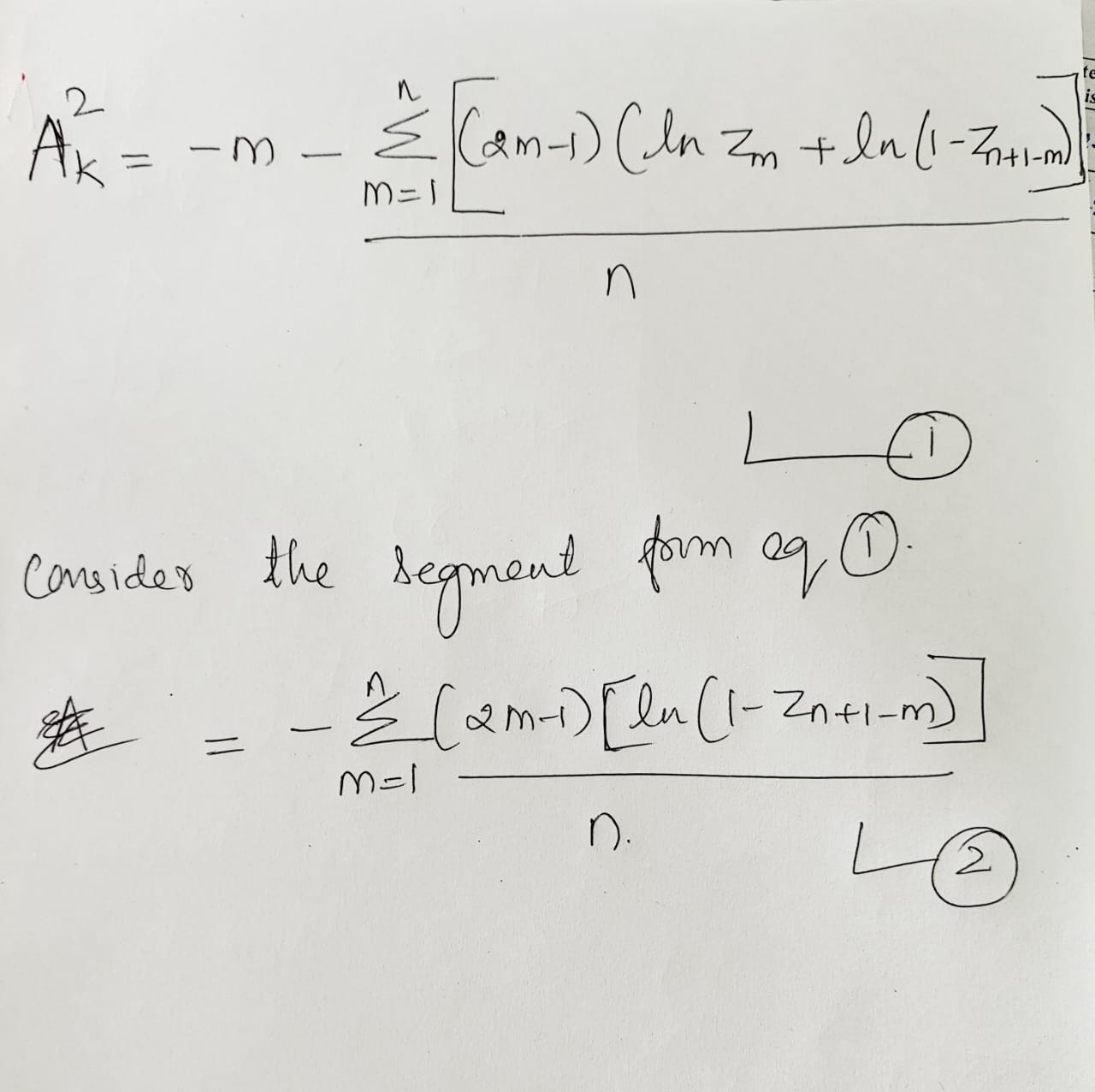 Solved The equation is given as eq1.the thing is Consider | Chegg.com