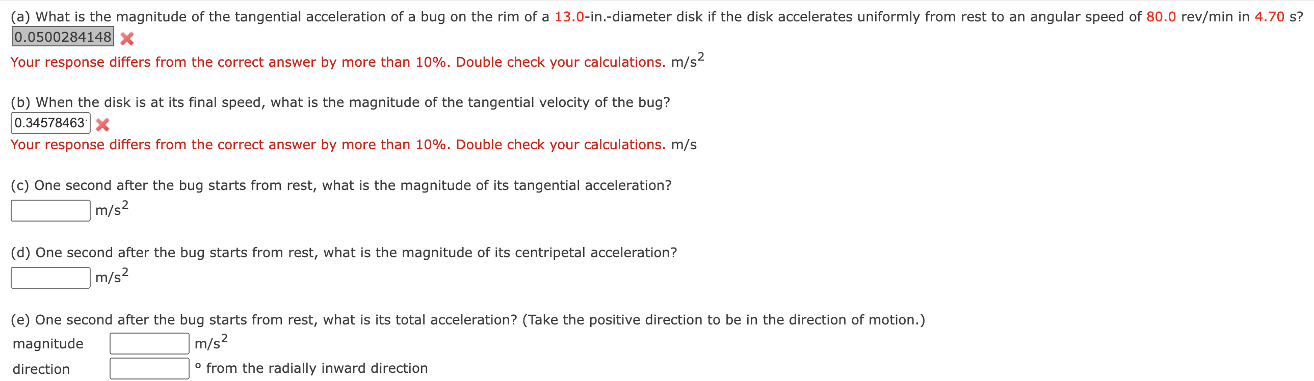 Solved (a) ﻿What is the magnitude of the tangential | Chegg.com