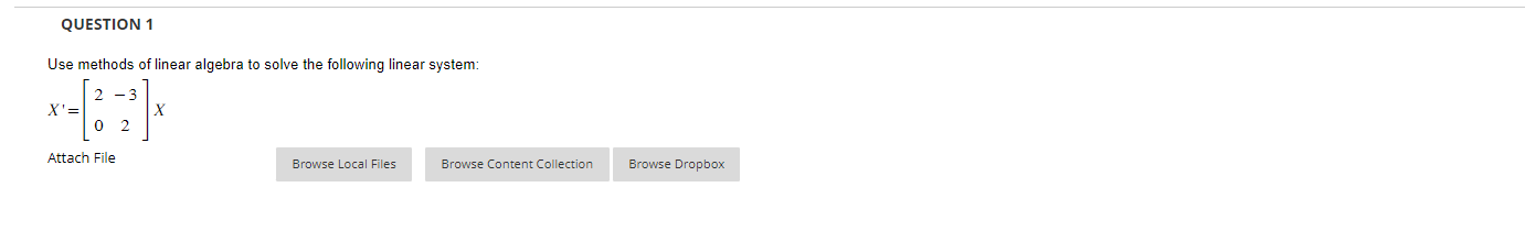 Solved Use methods of linear algebra to solve the following | Chegg.com