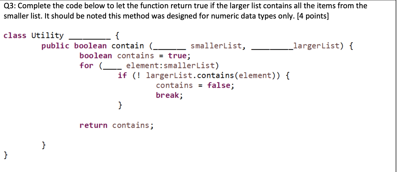 Solved Q3: Complete the code below to let the function | Chegg.com