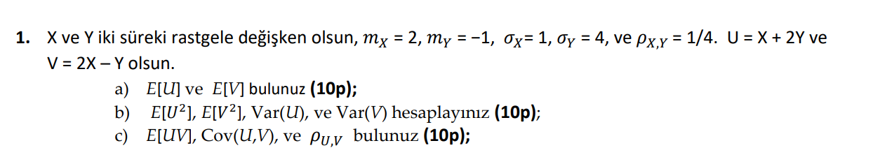 Solved Question 1: Let X and Y be two continuous random | Chegg.com