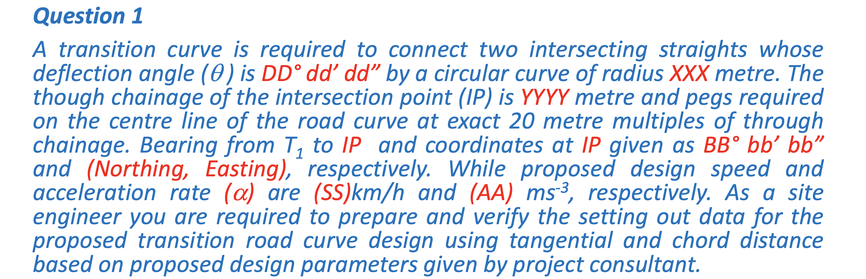Solved deflection angle ( ) is 15° 20’ 0” by a | Chegg.com