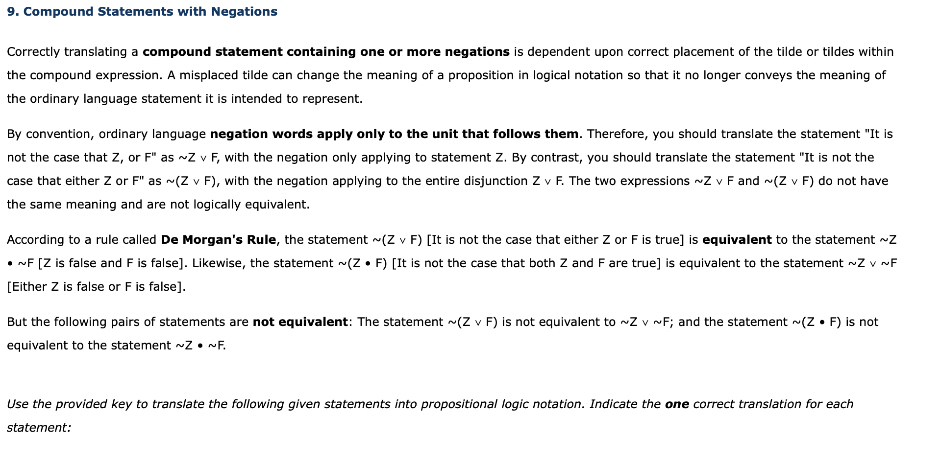 Solved the compound expression. A misplaced tilde can change | Chegg.com