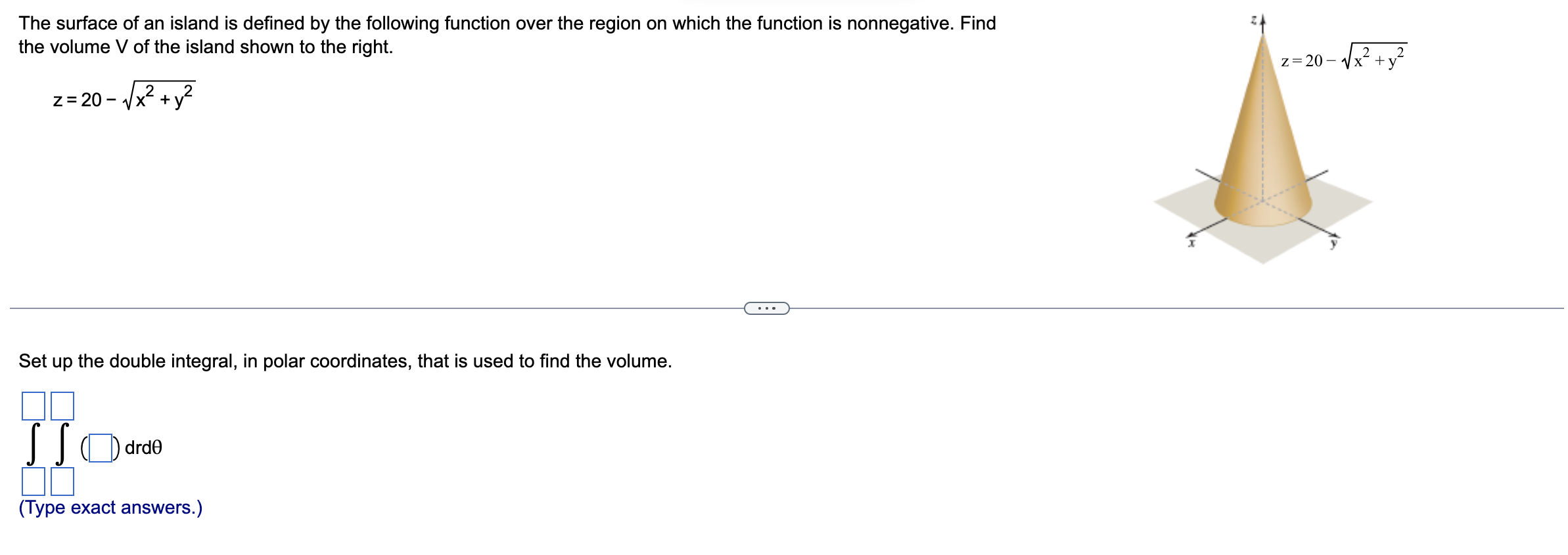 Solved The surface of an island is defined by the following | Chegg.com