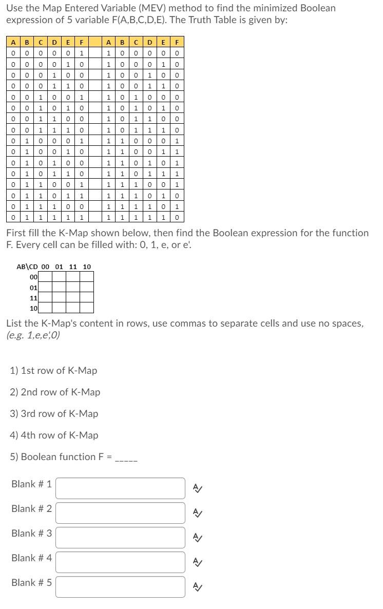 Solved Use The Map Entered Variable Mev Method To Find The