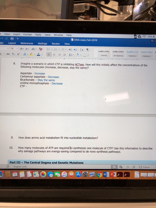 View Insert Format Tools Table W ONA case Fall+2018 | Chegg.com