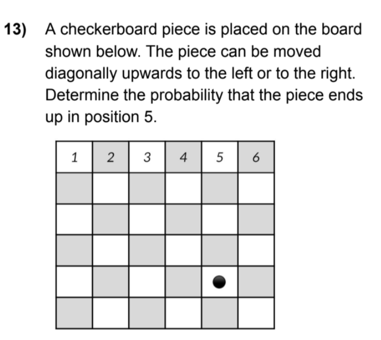 Solved A checkerboard piece is placed on the board shown | Chegg.com