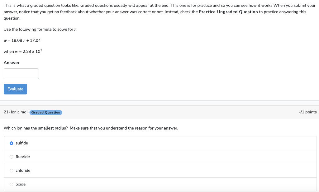 This is what a graded question looks like. Graded | Chegg.com
