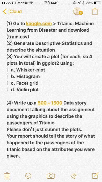 Go to kaggle.com > Titanic: Machine Learning from | Chegg.com