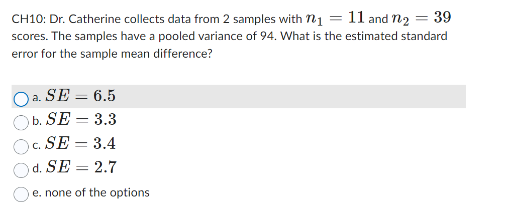 Solved CH11: Dr. Madison Shaffner conducted a | Chegg.com