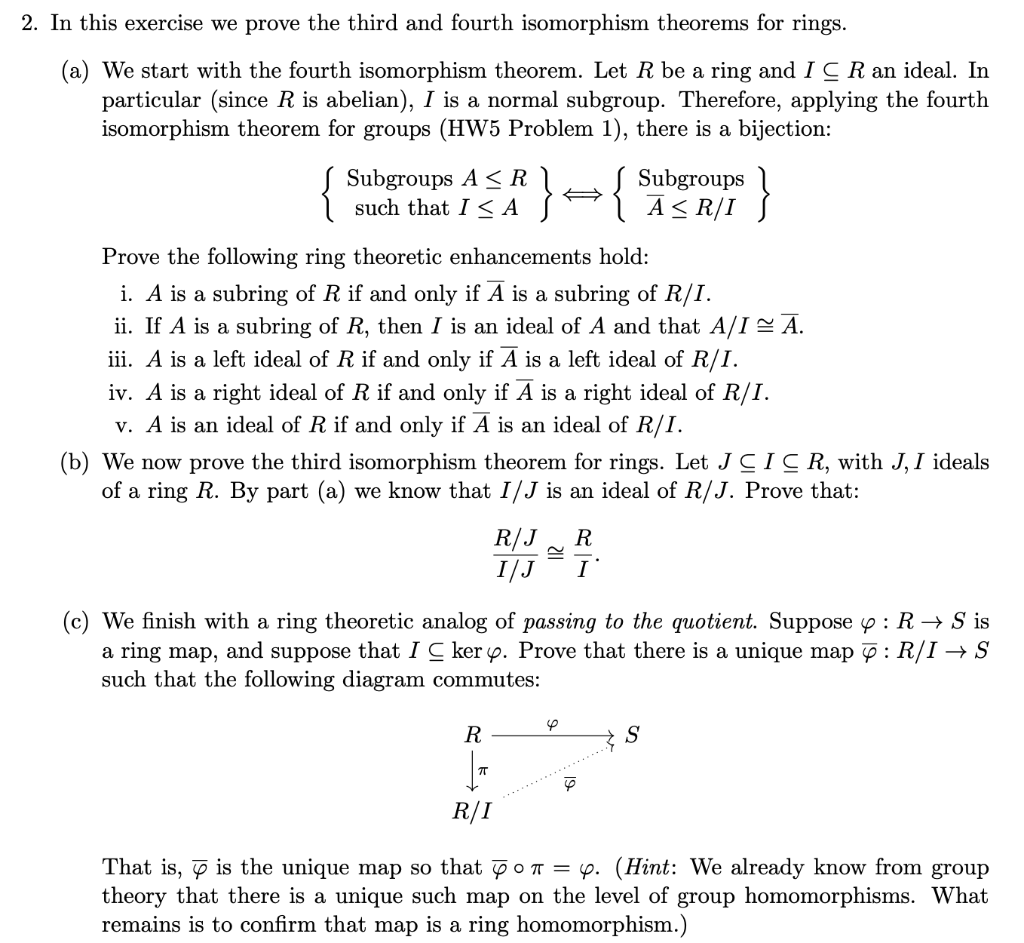 Solved 2. In this exercise we prove the third and fourth | Chegg.com