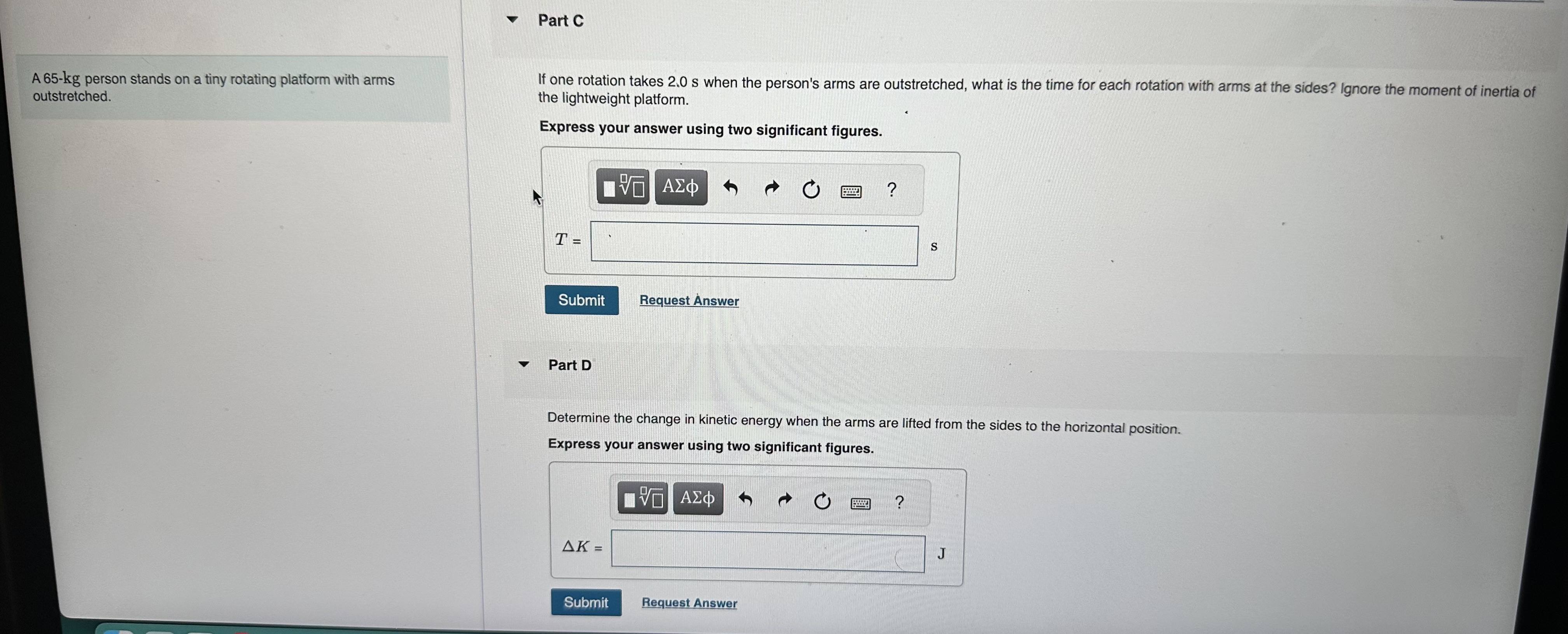 Solved Part A Constants 1 Periodic Table A 65−kg person | Chegg.com