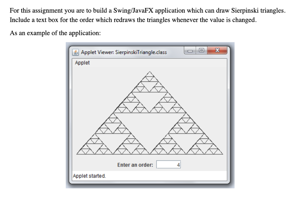 Solved Exercise \#4 - Triangle Problem (25pts) A Sierpinski | Chegg.com