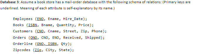 Solved In Each Database Write A Sql Create Table Statement