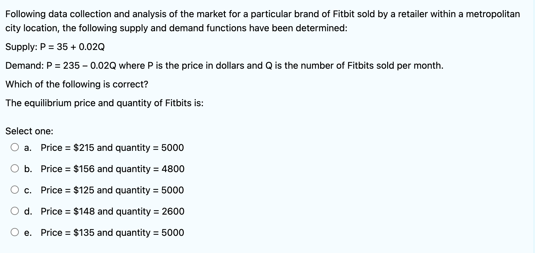 Solved Following data collection and analysis of the market | Chegg.com