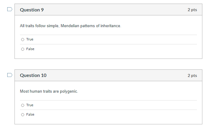 Solved Question 9 2 pts All traits follow simple, Mendelian | Chegg.com