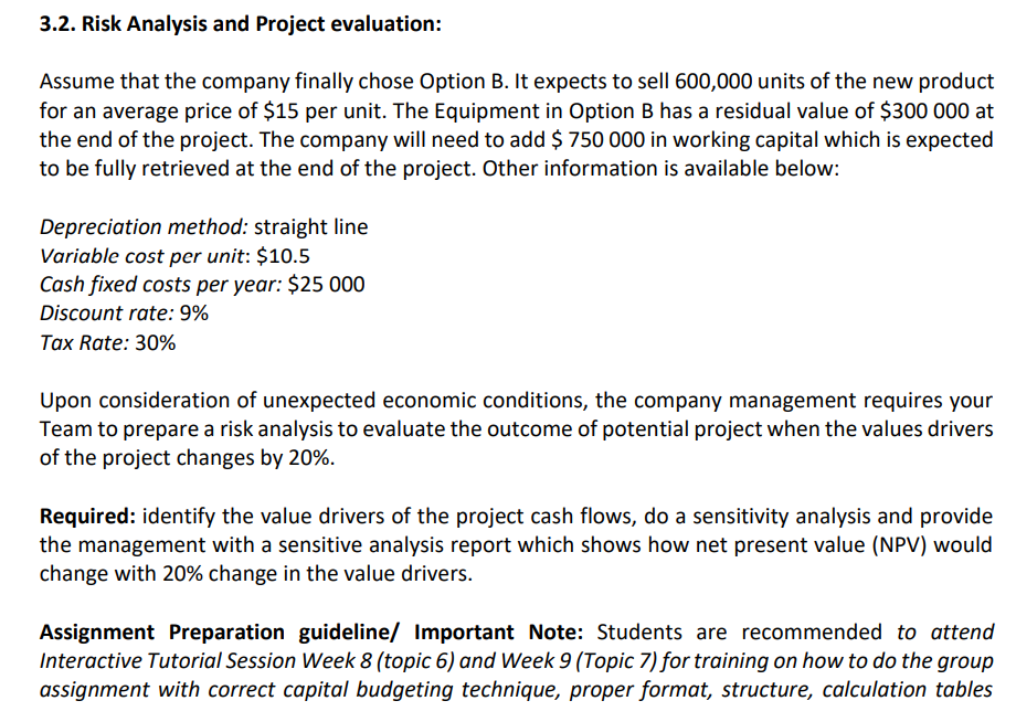 Solved Part 3: Capital Budgeting and Project Evaluation Case | Chegg.com
