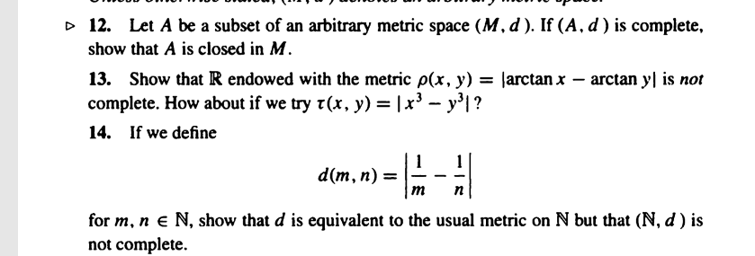 Solved 12. Let A be a subset of an arbitrary metric space | Chegg.com