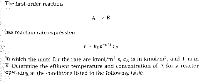 The first-order reaction A - B has reaction-rate | Chegg.com