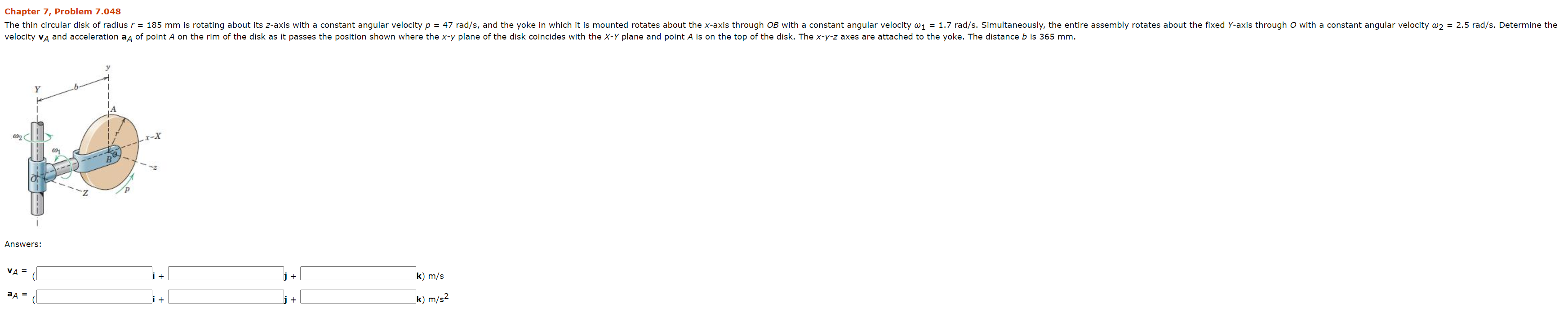 Solved Chapter 7, Problem 7.048 The thin circular disk of | Chegg.com