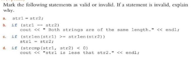 Solved Mark the following statements as valid or invalid. If | Chegg.com