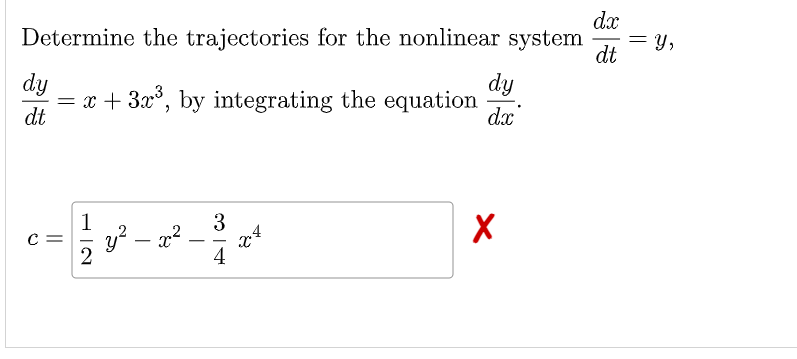 Solved Determine the trajectories for the nonlinear system | Chegg.com