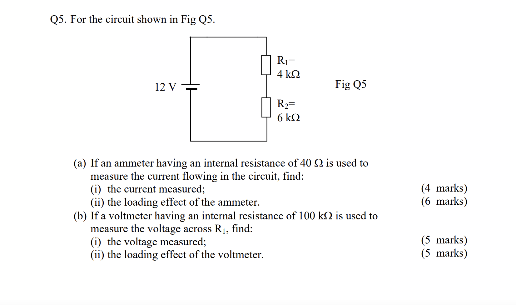 Solved Q5. For the circuit shown in Fig Q5. Ri= 4 k22 12 V | Chegg.com