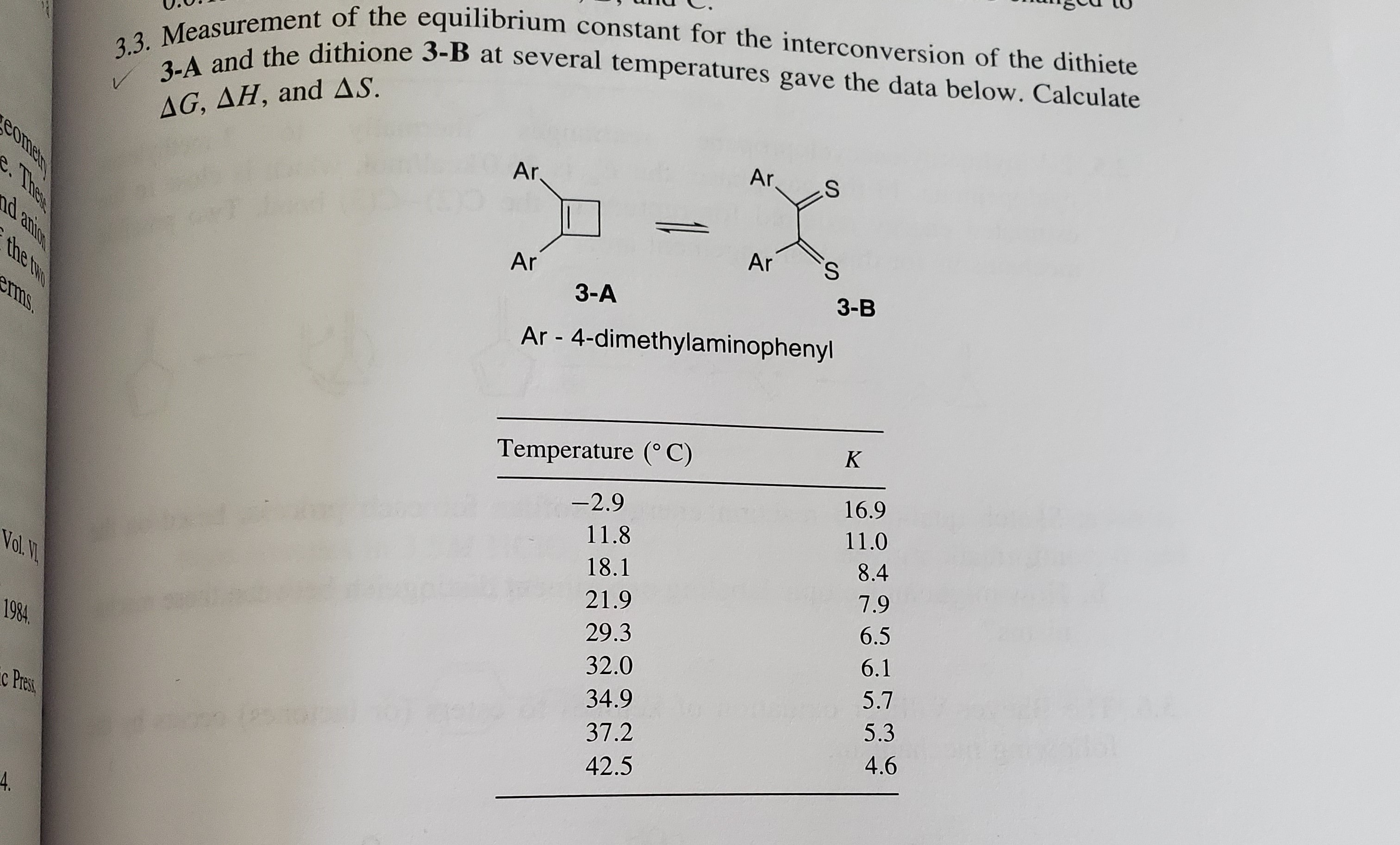 Solved 3.3. ﻿Measurement of the equilibrium constant for the | Chegg.com