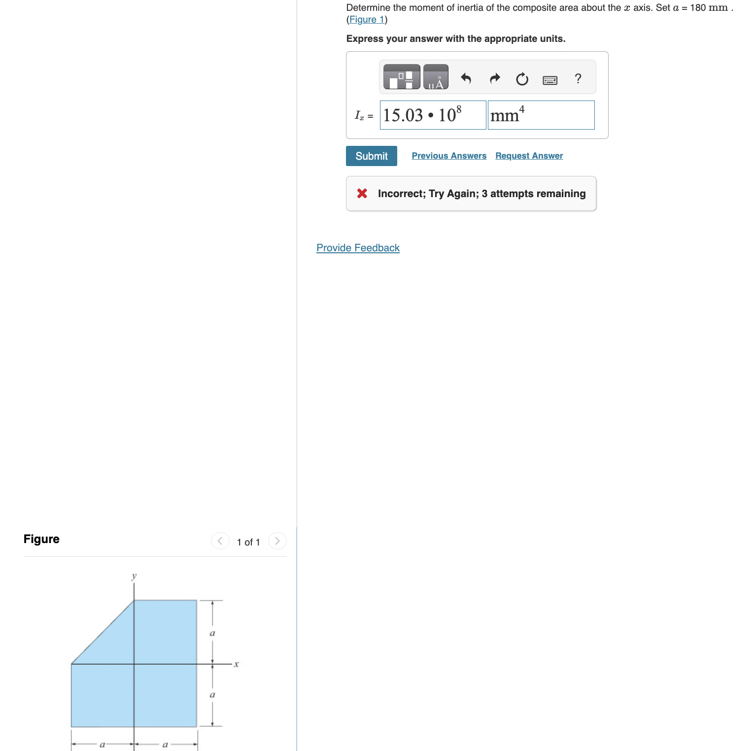 Solved Determine the moment of inertia of the composite area | Chegg.com