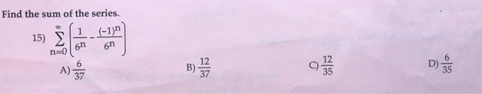 Solved Find the sum of the series. sigma_n = 0^infinity | Chegg.com