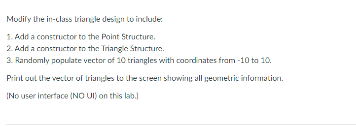 Solved Modify the in-class triangle design to include: 1. | Chegg.com