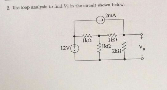 Solved 1. Use nodal analysis to find Vo in the circuit shown | Chegg.com