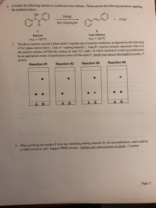 Solved Consider the following reaction to synthesize | Chegg.com