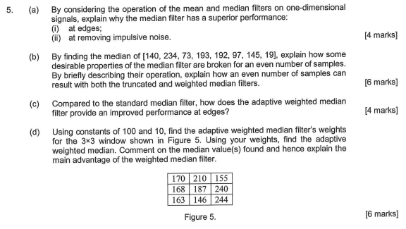 Solved (a) By considering the operation of the mean and | Chegg.com