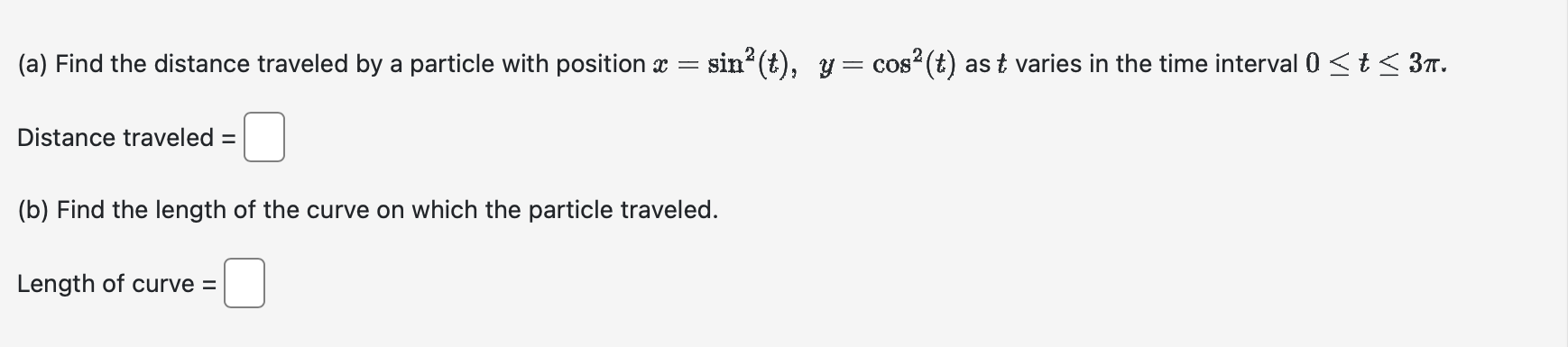 Solved (a) Find the distance traveled by a particle with | Chegg.com