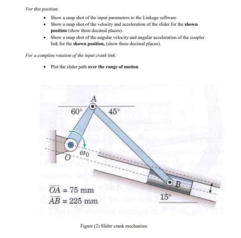 For this position: Show a snap shot of the input | Chegg.com