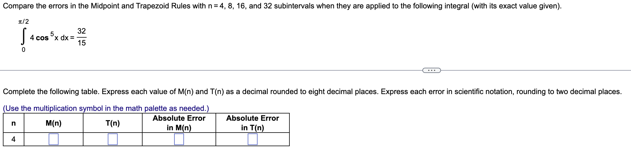 Solved Compare the errors in the Midpoint and Trapezoid | Chegg.com