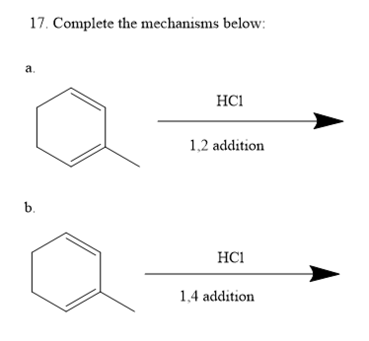 Solved 17. Complete the mechanisms below: | Chegg.com