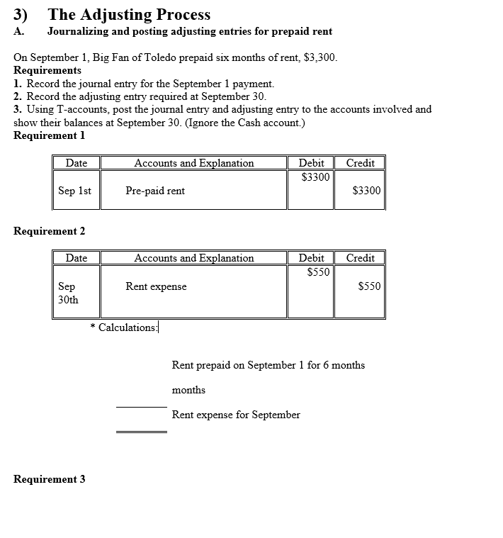 Solved 3) The Adjusting Process A. Journalizing and posting | Chegg.com