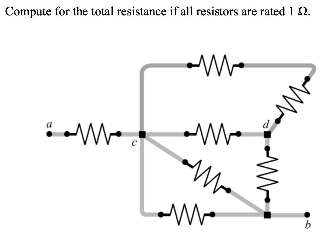 Solved Compute for the total resistance if all resistors are | Chegg.com