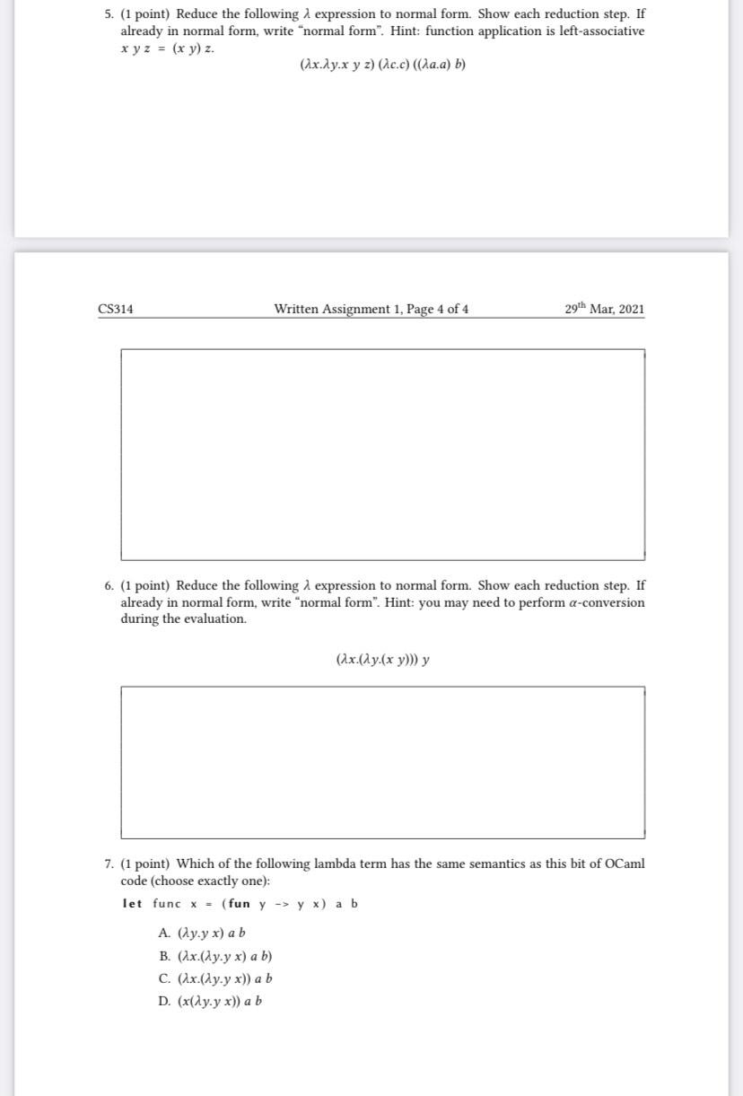 2. Provide expressions (without type annotations) | Chegg.com