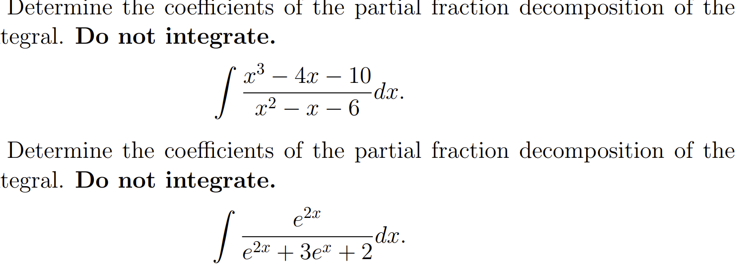 Solved Determine the coefficients of the partial fraction | Chegg.com