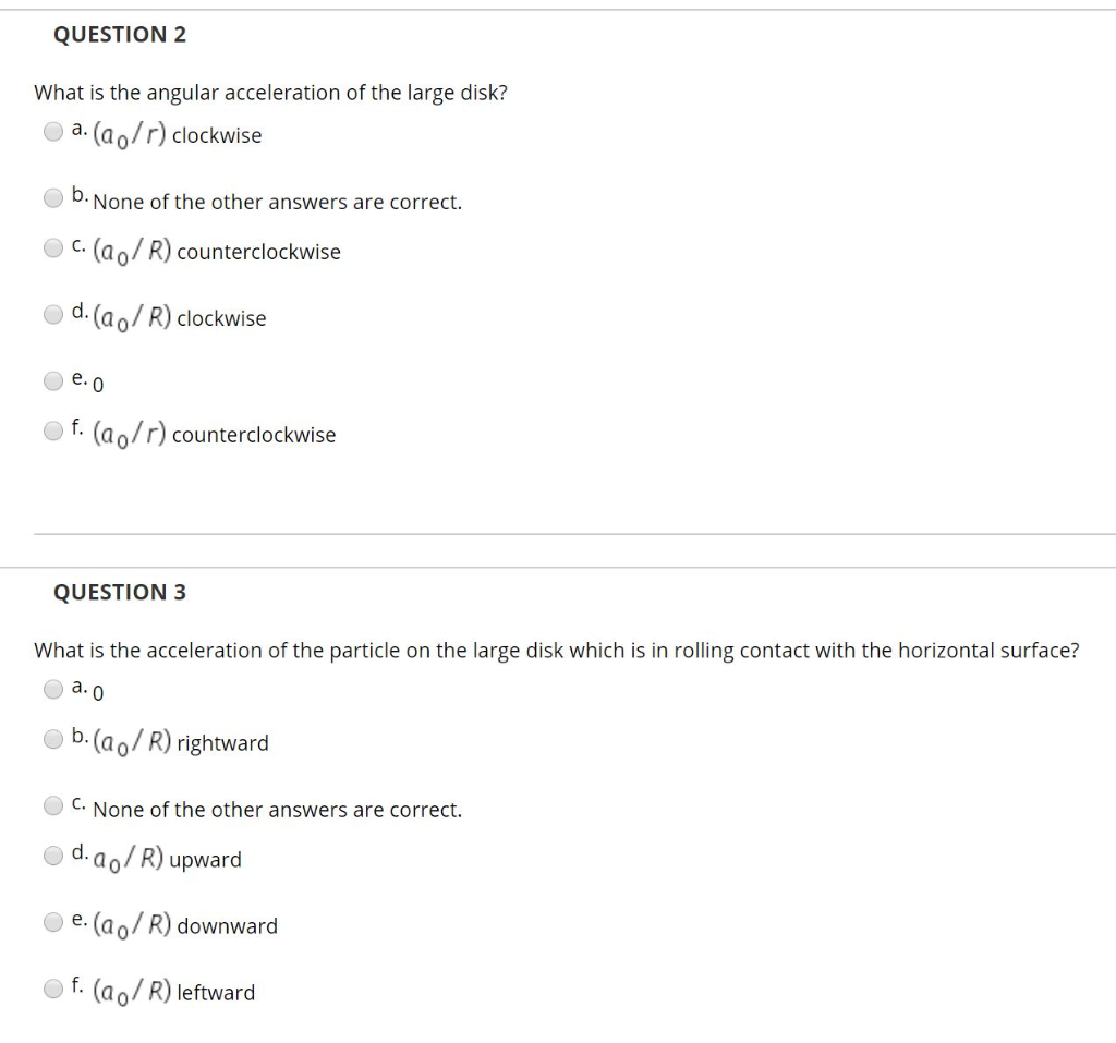 Solved In the figure below, a disk of radius R rolls on the | Chegg.com