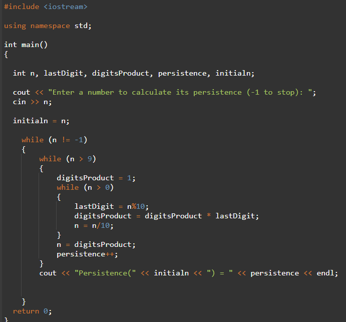 Solved In C++. Multiplying the digits of an integer and | Chegg.com