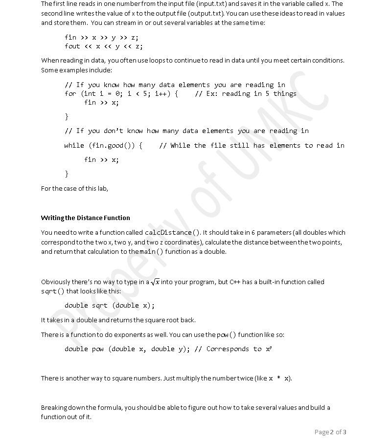 Solved Can't figure out how to read and write the output | Chegg.com