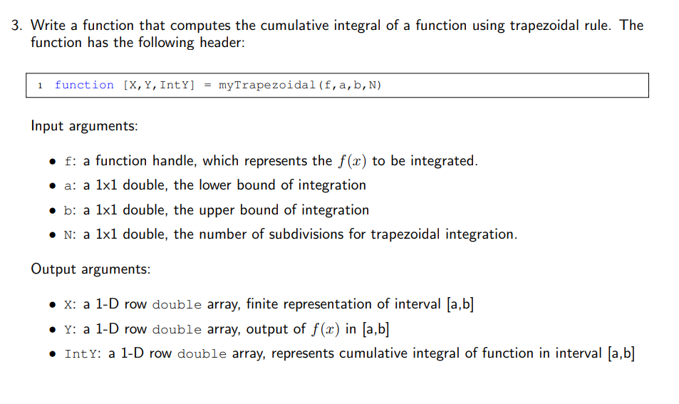 Solved 3. Write a function that computes the cumulative | Chegg.com